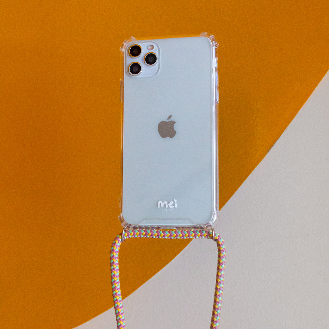 Classic Clear Case + Bubble Gum Rope – Mei